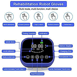 YEUNTANH Finger And Hand Function Rehabilitation Trainer Robots Rehab Gloves Children Recovery Exercise Gifts Equipment For Dementia Arthritis Stroke Hemiplegia Patient (Right hand-Size XL)