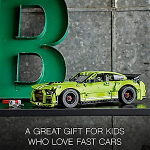 LEGO Technic Ford Mustang Shelby GT500 Set 42138, Pull Back Drag Toy Race Car Model Building Kit, Gifts for Kids and Teens with AR App Play Feature