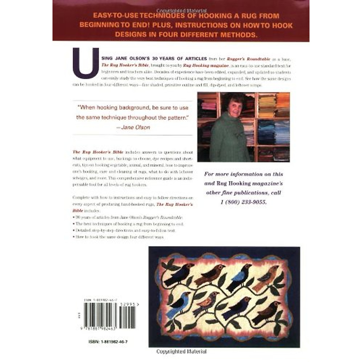 The Rug Hooker's Bible: The Best From 30 Years Of Jane Olson's Rugger's Roundtable