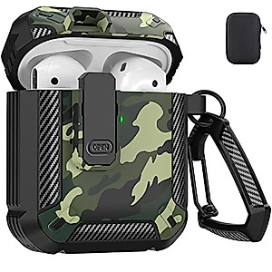 Maxjoy Protective Case Compatible with Apple AirPods 2 & AirPods 1, 2 Pack