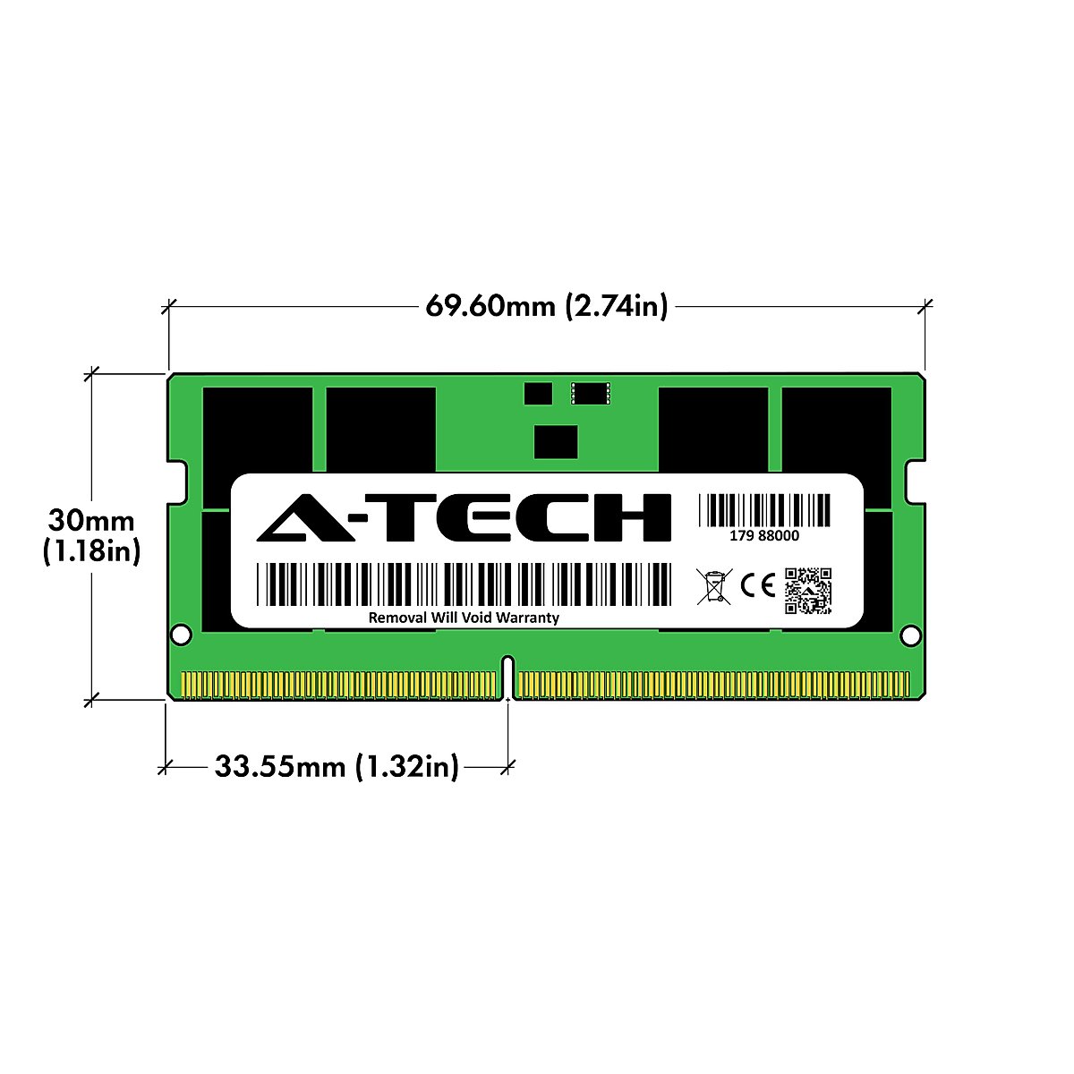 A-Tech 32GB RAM Compatible for ASUS ROG Zephyrus G14 GA402RK-L8133W Gaming Laptop | DDR5 4800MHz PC5-38400 SODIMM 2Rx8 1.1V 262-Pin Non-ECC SO-DIMM Memory Upgrade