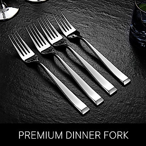 Royalrose Alexander Fine Forks, Set of 4, 18/10 Stainless Steel, Well Made, Dishwasher Safe, Heavy Duty Fork (8.1" Dinner Fork)
