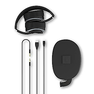 NCREDIBLE AX1 Bluetooth Wireless Headphones, Enhanced APT-X Audio, Tuned by Nick Cannon, Foldable Headset, Adjustable Padded Headband, Soft Ear Cushions, Built-in Mic, Ear Cup Controls (Gunmetal)