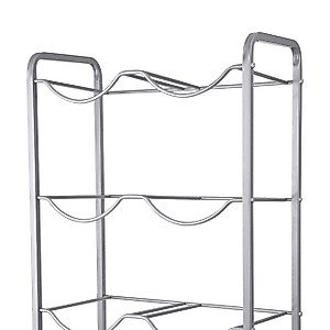 Ationgle 5 Gallon Water Cooler Jug Rack for 8 Bottles, 4-Tier Detachable Water Bottle Holder Heavy Duty Q235 Carbon Steel Water Jug Organizer with Floor Protection for Kitchen Office Home