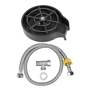 Bottle Rinser, ABS Stainless Steel, Wide Application, Thorough Cleaning, Easy to Use Glass Washer for Kitchen (with 80cm 304 Stainless Steel Hose and 3 Way)