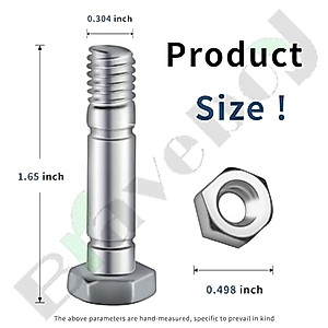 12 Pack 710-0890 Shear Pins With Nuts Compatible with MTD Craftsman Cub Cadet Troy-Bilt Snowblower 910-0890A 7100890 9100890 - 710-0890A Shear Bolt 5/16-18 x 1.5, Fits Two-Stage Snow(2004 & Prior)