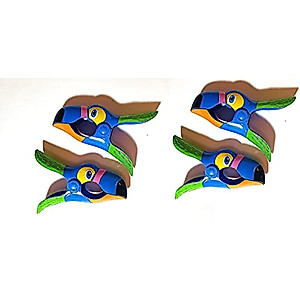 C&H Beach Tower Clips, Beach Towel Holders, Clips, Beach, Patio or Pool Accessories, Portable Towel Clips, Chip Clips, Secure Clips, Toucan Style (2 Set Per Order)