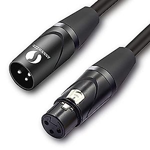 ANNNWZZD XLR Cables, Microphone Mic Cable for Studio Recorder, Amplifier, Mixer, Speaker, Professional Recording, Live Stage 3ft/1m