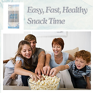 Just Pop It, Disposable Microwave Popcorn Bags. Easy, healthy snack makers. Simply add Kernels. Easy, Healthy Snacks, in 2 minutes. (30 pack)