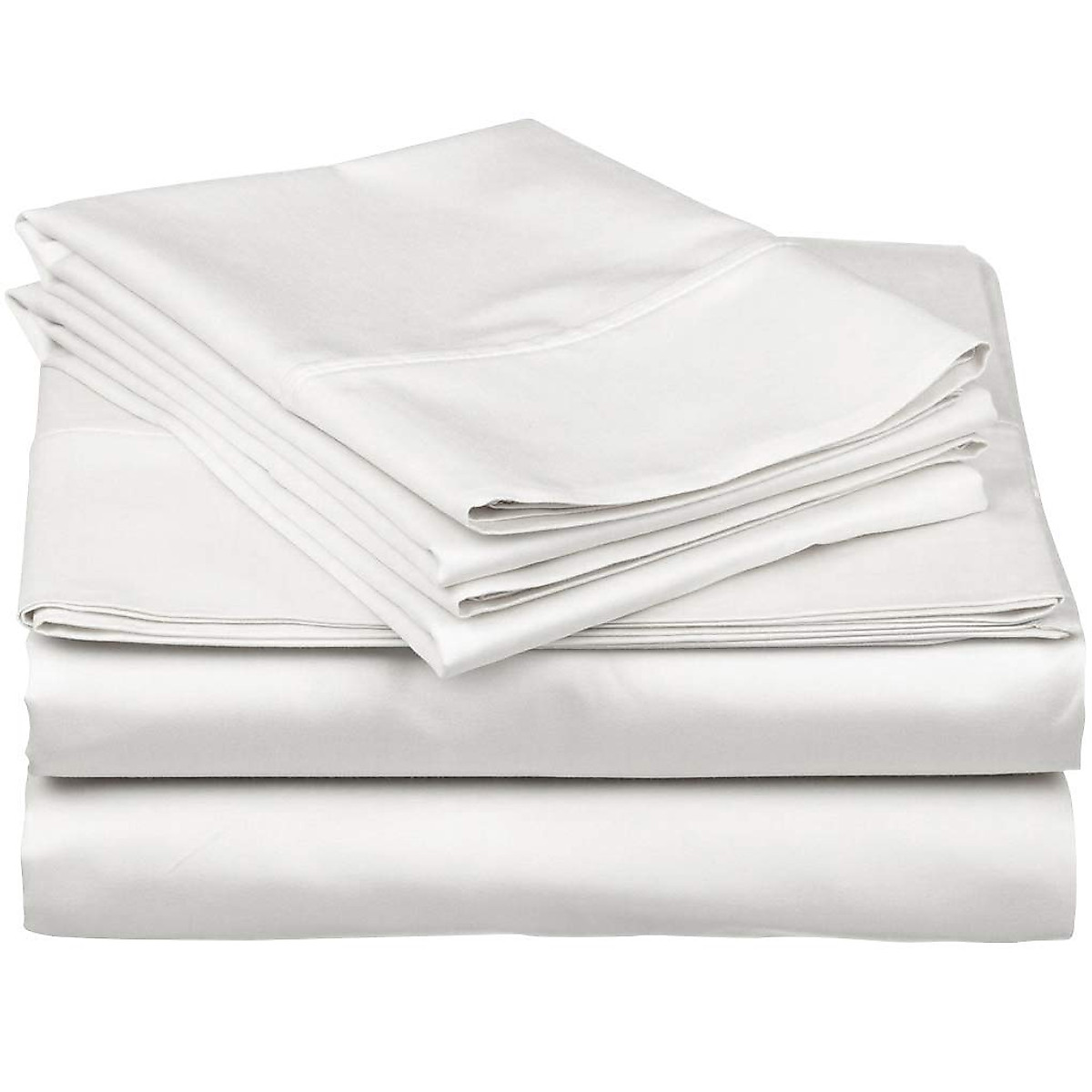 Egyptian Cotton Factory Outlet Store 21 Inches Extra Deep Pocket - 1000 Thread Count Egyptian Cotton Four (4) Piece Bed Sheet Set, 1000Tc, Queen, Solid White