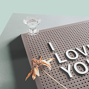 60 PCS Large Push Pins for Cork Board- Clear Thumb Tacks for Bulletin Board Jumbo Push Pins for Wall Long Thumbtacks (Clear)