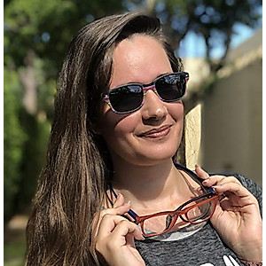 Magz Chelsea Cateye Blue Light Reading Glasses +2.00 Tortoise Havana Readers Men Women Neck Hanging Magnetic Rear Connecting