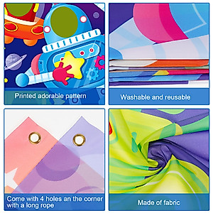 DPKOW Kids Robot Party Prop - Funny Robot Face Photo Banner for Boys' Space-Themed Birthday Party Decorations