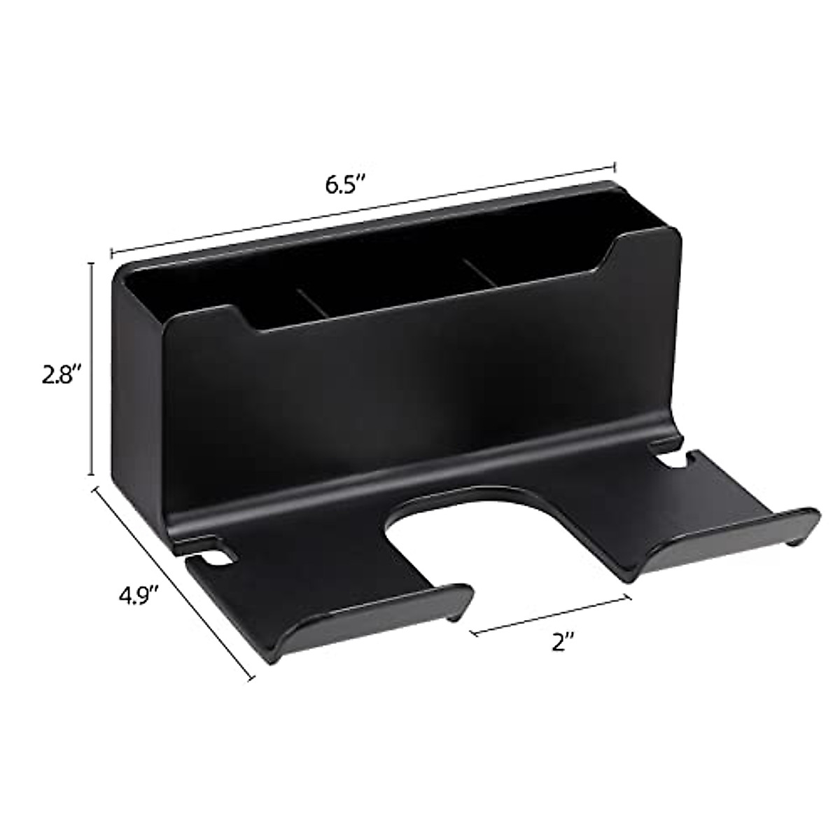 Tecbeauty Hair Dryer Holder Wall Mounted, Hair Tool Organizer, Blow Dryer Holder for Dyson Supersonic Hair Dryer, Bathroom Hair Care Accessories Storage Rack with 3 compartments