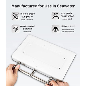 rta-54 for Minn Kota Quick Release Bracket 1854054 Fit for Riptide Electric Steer Trolling Motor Composite Quick Release Motor Mount, White