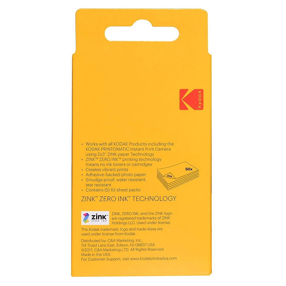 Kodak 2x3ʺ Premium Zink Paper 100 Pack with Soft Case