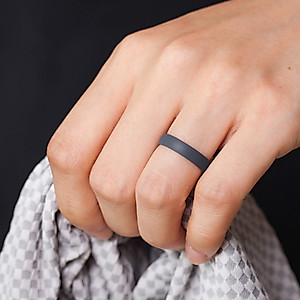 ThunderFit Unisex Silicone Wedding Rings, Rubber Engagement Bands, Variety Multipack 1,4,7