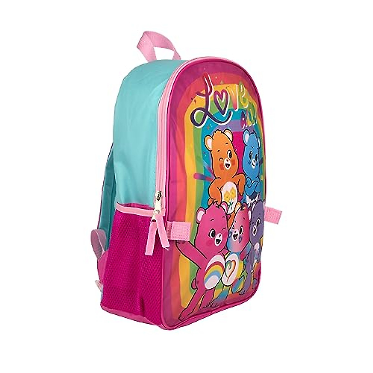Care Bears Love All Youth Girl's 2-Piece 16" Backpack & Lunch Kit Combo Set