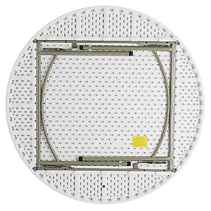 60'' Round Plastic Folding Table - Heavy Duty Banquet Table Round Folding Table Portable Table Round Banquet Tables (5)