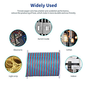 C-able 22 AWG 3 Conductor Wire for WS2811 WS2812b 3Pin RGB Extension Cable 20m with Spool