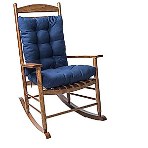 Moonase Rocking Chair Cushion Set,2 Piece Seat/Back Chair Cushion Indoor/Outdoor Non-Slip Soft Thickened Patio Chaise Lounger Cushion Overstuffed Patio Chair Cushion,Navy