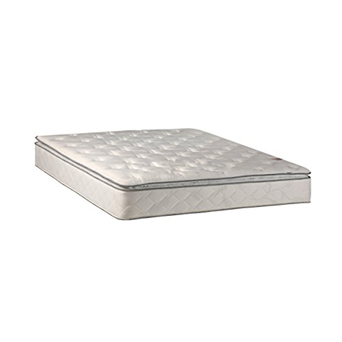 Mattress Solution 10-Inch Medium Plush Pillowtop Innerspring Fully Assembled Mattress And 4" Low Profile Metal Box Spring/Foundation Set With Frame, Twin XL