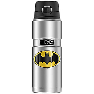 Batman Classic Logo, THERMOS STAINLESS KING Stainless Steel Drink Bottle, Vacuum insulated & Double Wall, 24oz