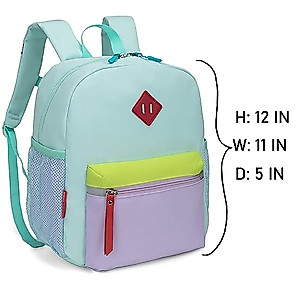 HawLander Preschool Backpack for Toddler Girls, Kids School Bag, Ages 3 to 7 years old, Mini, Light Green
