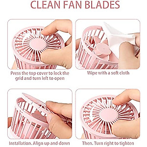 phinacreny Ice Cream Cone Fan, Portable Mini USB Charging Silent Lazy Hanging Neck Cone Fan