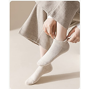 ADILAIDUN Ankle Socks Womens Athletic Thick Cushioned Running Low Cut No Show Athletic Sports Sokcs 4-12 Size (White-5 Pairs)