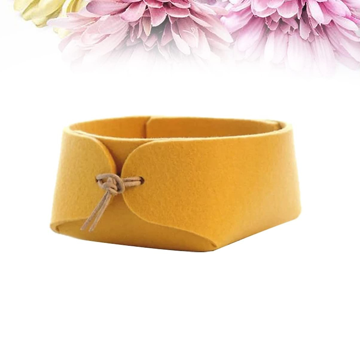 NOLITOY Mini Closet Basket Foldable Storage Bin Desktop Storage Basket Felt Storage Bin Felt Laundry Basket Storage Baskets for Shelves Desktop Organizer Nordic Desktop Basket