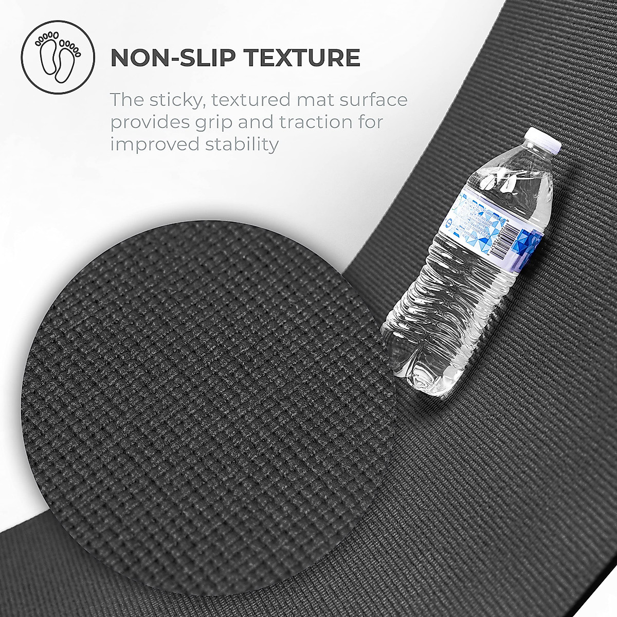 Sunshine Yoga 6-Pack Deluxe Studio 6mm Extra Thick Yoga Mat, 74" x 24" Extra Long Exercise Mat, Non Slip, Anti-Tear Fitness Mat, Yoga Mats for Schools, Studios, or Gyms, Black