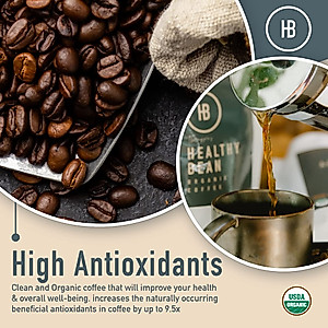 Healthy Bean Coffee Thrive Morning Roast - Low Acid Coffee | Whole Bean, Organic | - 11oz.