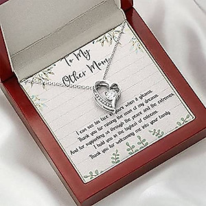 To My Other Mother Necklace Message Card, Forever Love Necklace, Gift Mom, Gifts For Mom, Special Mother's Day, Birthday, Christmas, Holidays Thank you for welcoming me into your family