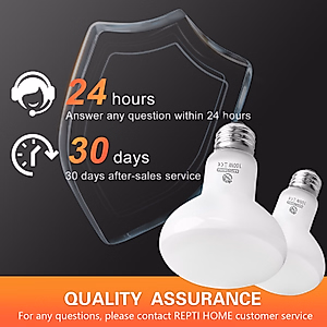 REPTI HOME Reptile Heat Lamp Bulbs, Simulate Natural Sunlight Heat Light Bulb, 2 Pack 100W Amphibian Terrarium Basking Spot Lamp for Reptile, Bearded Dragon, Lizard, Turtle, Snake