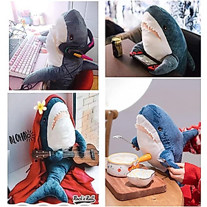 XIGUI 40 Inch Shark Stuffed Animal Toy,Large Stuffed Animals,Plush Shark Toys,Stuffed Animal Sharks,Shark Plush Pillow StuffedToy Throw Pillow,for Home Decoration Gift,Kids Stuffed Animal Toy (Blue)