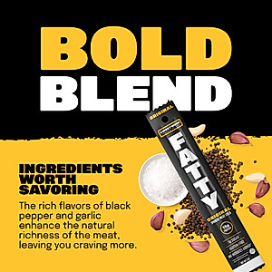 American Made Sweetwood Smokehouse FATTY Meat Sticks, Grass-Fed Beef, High Protein Snack, Camping, Sports, Road Trip, Low Carb, Gluten Free, MSG Nitrate Original Flavor, 2 Ounce (Pack of 10)