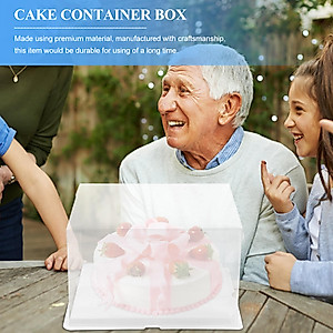 Cabilock 1pc Containers with Lids Cake Holder with Lid Candy Containers Disposable Cake Wedding Cake Stand Portable Pastry Container Cupcake Container Baby Tool Belt Fully Transparent