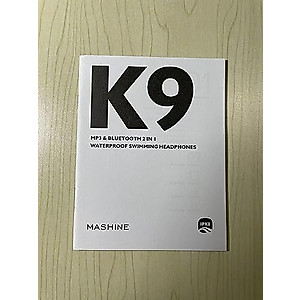 mashine Swimming Headphones, Bluetooth & MP3 Music Player 2 in 1, IPX8 Underwater 3 Meters Waterproof Earphones for Pool, Surfing, Snorkeling, Shower and Running with Shuffle (Not Bone Conduction)