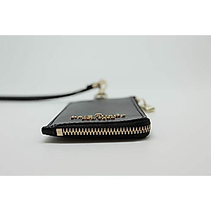 Kate Spade New York Leather Card Case Staci Lanyard Card Holder Black