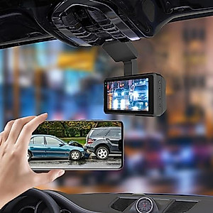 1080P Car Dash Cam with WiFi - Capture Clear and Detailed Footage, Front + Rear Car Dash Cam - Complete Coverage and Connectivity, Car Dash Cam with IPS Screen - Convenient Viewing and WiFi Access