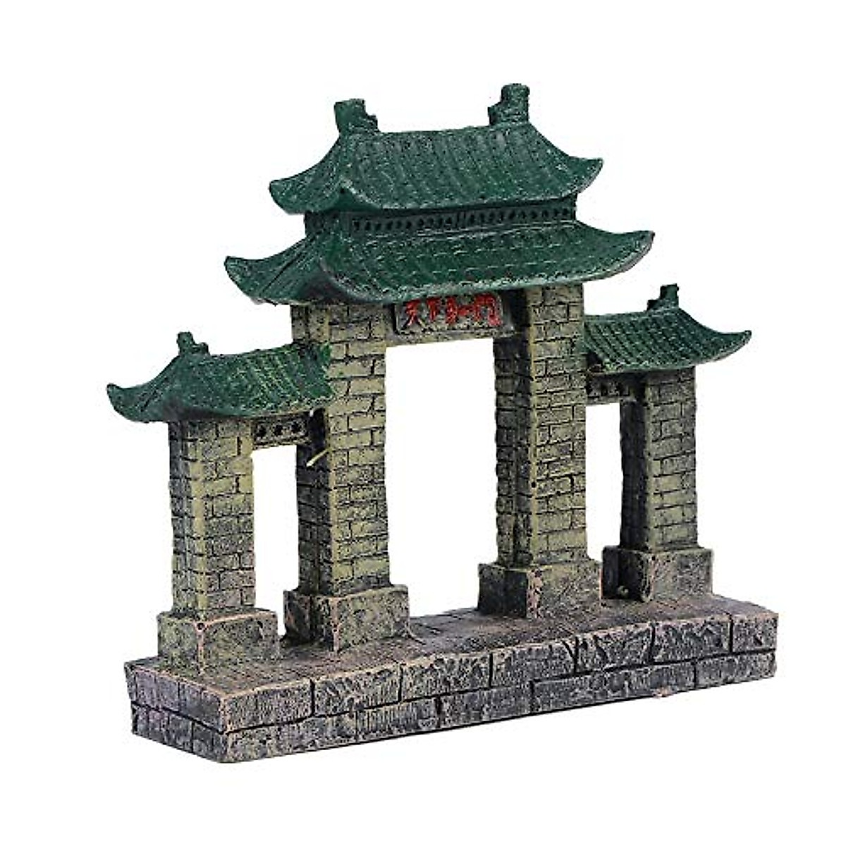 Mairuker Aquarium Decorations Fish Tank Chinese Temple Landscape Decor Aquarium Accessories for Fish and Shrimp