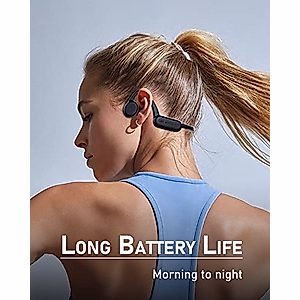 ESSONIO Bone Conduction Headphones Swimming Headphones Open Ear Bluetooth IPX8 Waterproof Underwater Headphones for Swimming Built-in 8G Memory