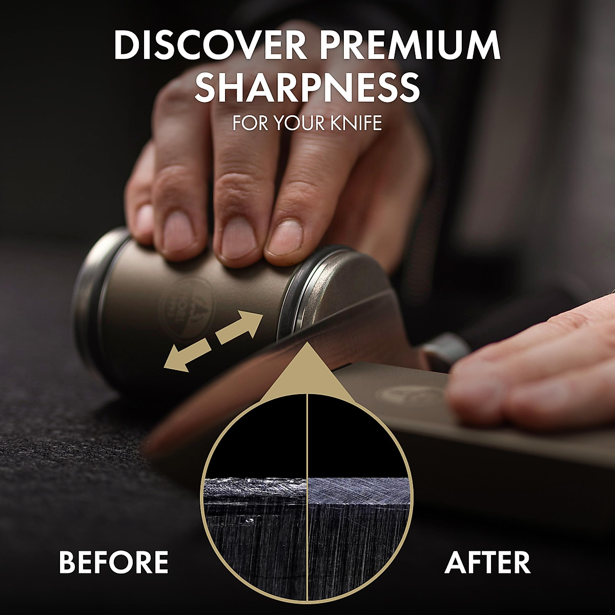 HORL 2 Pro Rolling Knife Sharpener - Kitchen Knife Sharpener for Razor Sharp Edges Made in Germany - Easy Knife Sharpening Kit with 3:1 Planetary Gear with Magnetic Holder with 15 & 20 Degrees