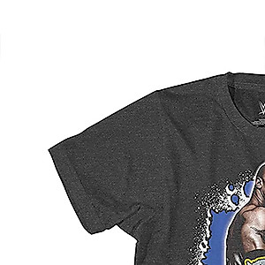 WWE Mens The Rock Shirt - The Brahma Bull Superstar Tee - Dwayne Johnson World Wrestling Champion T-Shirt (Charcoal Heather, X-Large)