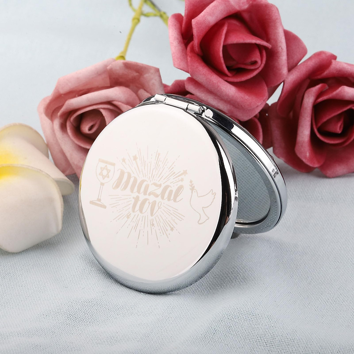 FEELMEM Bat Mitzvah Gift Mazel Tov Jewish Congratulations Good Luck Makeup Mirror BFF Adult Ceremony Gift