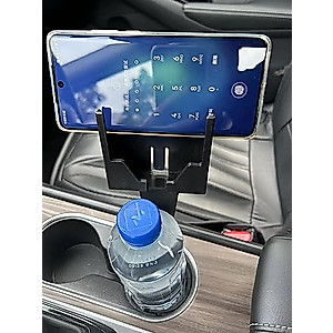 LYW Cup Holder Phone Mount for Car, 2-in-1 Cup Holder Phone Mount, Stable Cup Phone Holder for Car, Car Cup Holder Expander with Phone Mount, Phone and Cup Holder Fit for All Smartphones (Black)