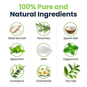 Tea Tree Oil Foot Soak with Epsom Salt - For Toenail Repair, Athletes Foot, Softens Calluses, Soothes Sore & Tired Feet, Nail Discoloration, odor Scent, Spa Pedicure Care - Made in USA 16 oz