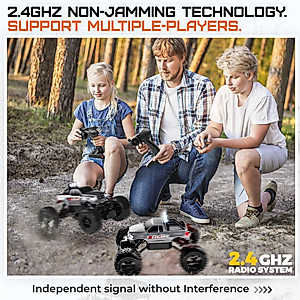 BEZGAR 1:14 Scale All Terrain Electric RC Truck - Waterproof Monster Truck for Kids with 2.4GHz Remote and Rechargeable Battery, TC141 Rc Car Remote Control Car for Boys 8-12