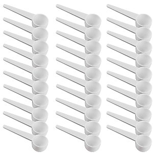 Twdrer 40PCS 15ml/15cc Food Grade Plastic Tablespoon Measuring Spoons,Coffee Scoops Tablespoon with Long Handle for Measuring Coffee,Grains,Protein,Spices